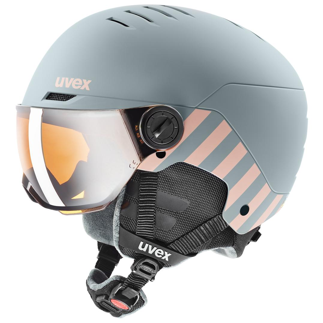 Uvex Skihelm Rocket Junior Visor - rhino - blush matt kaufen
